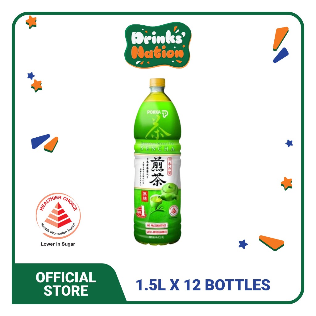 [Wholesale - 12s] Pokka Sencha Japanese Green Tea No Sugar (Bottle ...