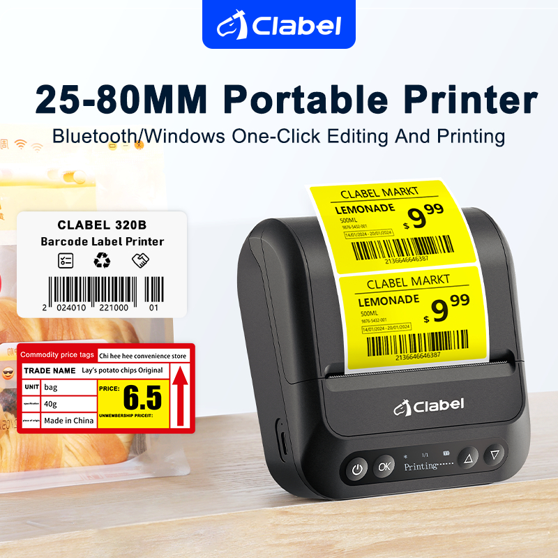 CLABEL 320B 80MM Portable Thermal Label Printer Suitable For Printing ...