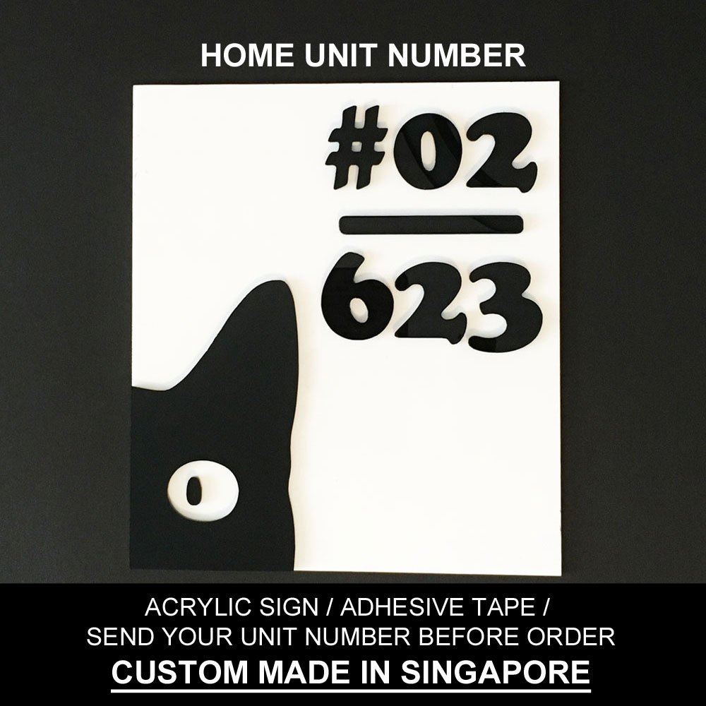 Cat Eye - cat House Unit Number, Home Unit Number, HDB Unit Number, Cat ...