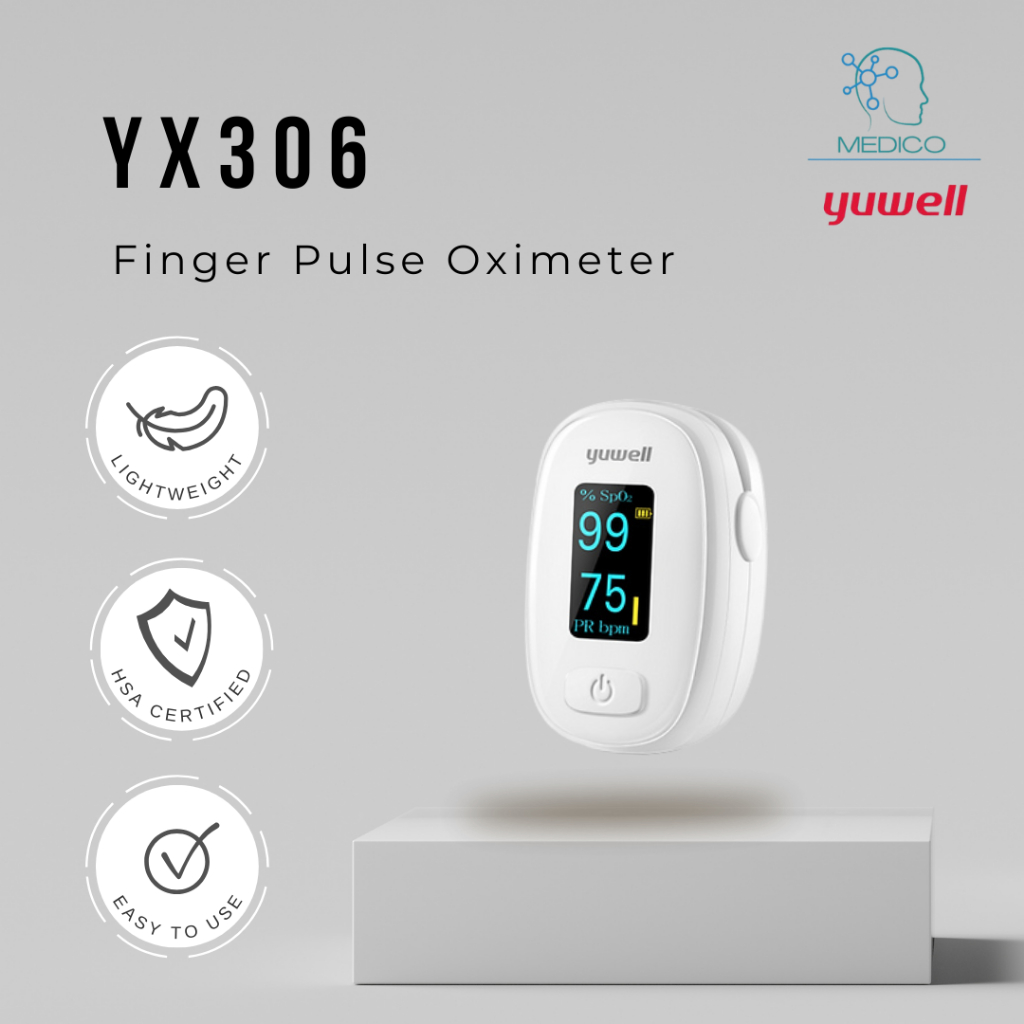 YUWELL - YX306 Portable Finger Pulse Oximeter 鱼跃 - YX306 便携式指尖脉搏血氧仪 | Shopee Singapore