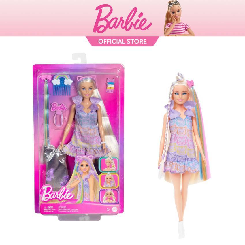 Barbie Fun & Fancy Doll & Accessories, Blonde Fashion Doll With Extra ...