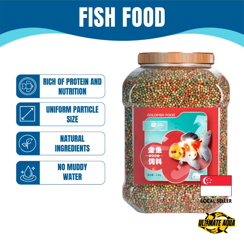 YEE Fish Food Small Granule Floating Koi Goldfish Food | Color ...