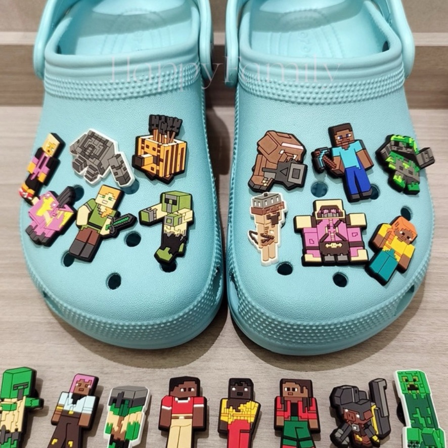 Minecraft hole shoes cute cartoon accessories PVC shoe buckle ...