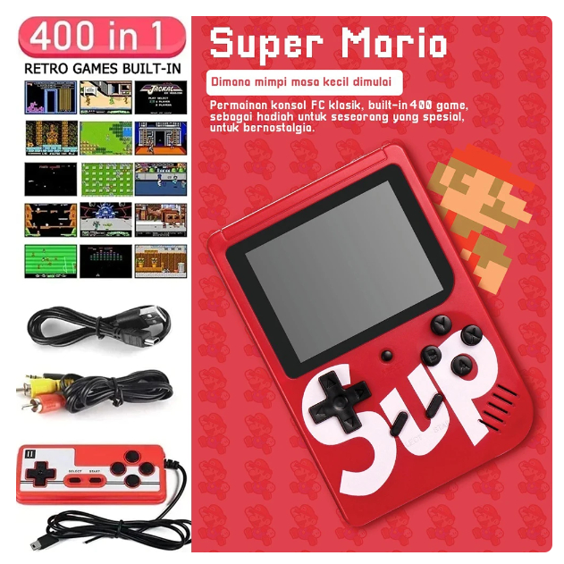 Sup Retro Game Console Children's 400 In 1 Game Console Game Box ...