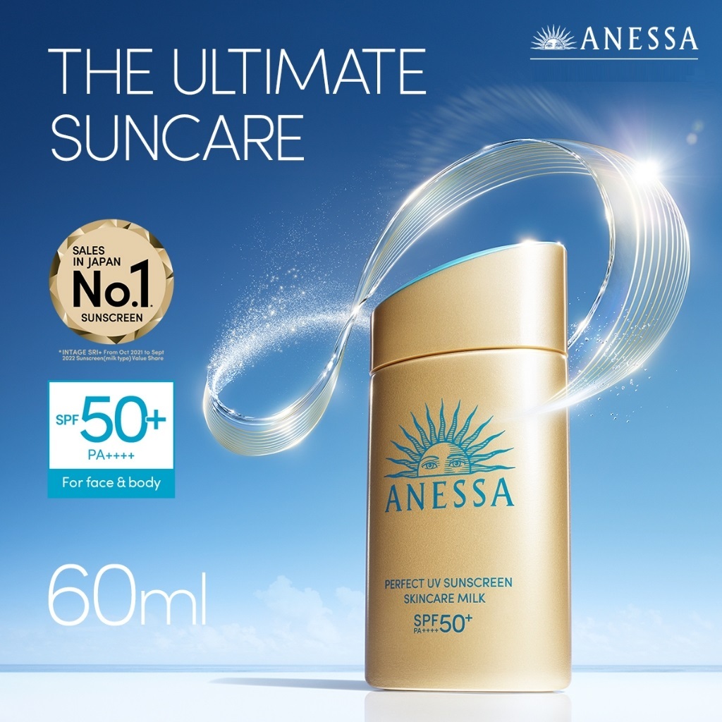 ANESSA Perfect UV Sunscreen Skincare Milk 60ml SPF50+++ (Suitable for ...