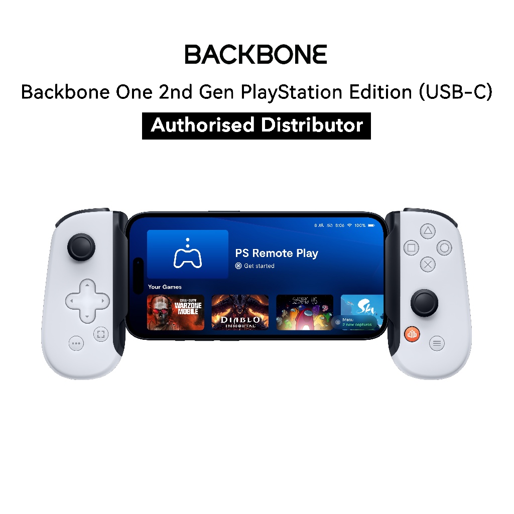 BACKBONE One PlayStation Edition 2nd Generation (USB-C) Mobile Gaming Controller iPhone 16/15 ...