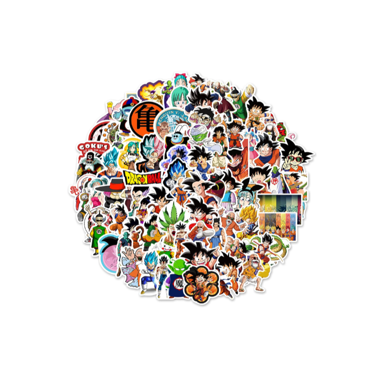 100 Sheets Dragon Ball Sticker Set Waterproof Sticker DIY Sticker ...