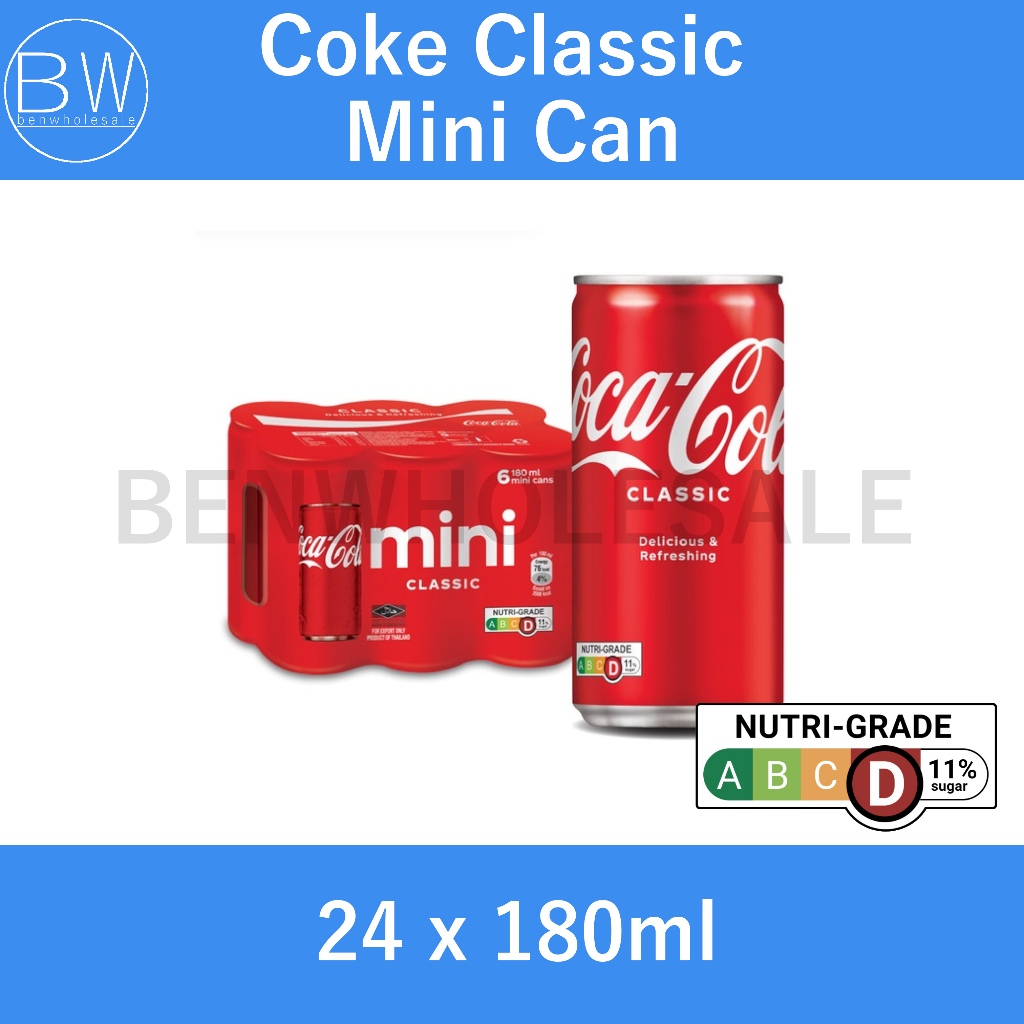 Coca-Cola Classic Coke Mini Can (24 x 180ml) | Shopee Singapore