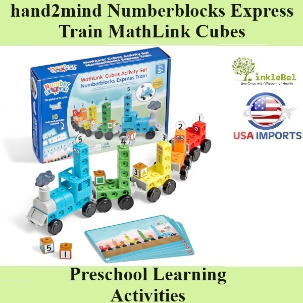 hand2mind Numberblocks Express Train MathLink Cubes Activity Set ...