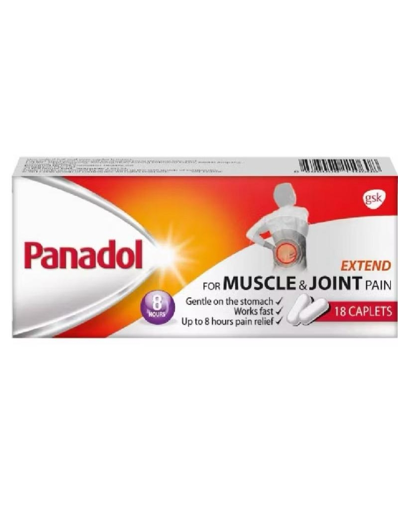Panadol Extend Muscle & Joint Caplet (Pain Relief + Gentle on Stomach ...