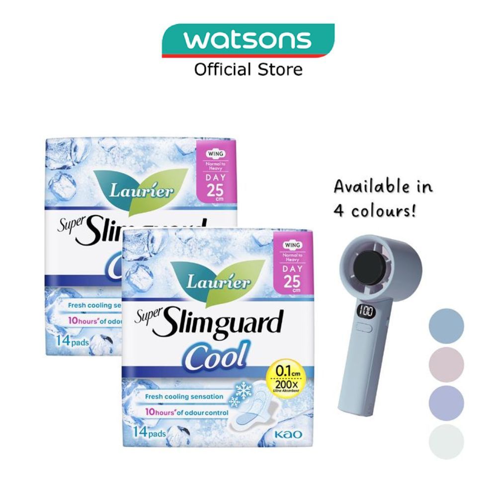 LAURIER Super Slimguard Cool 25cm x 14s x 2 Pack Saver Bundle Packset ...