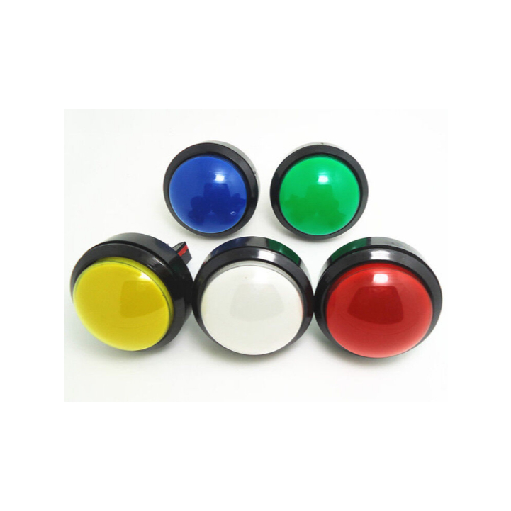 60MM ROUND ARCADE VIDEO GAME BIG ROUND PUSH BUTTON LED LIGHTED ILLUMINATED LAMP | Shopee Singapore