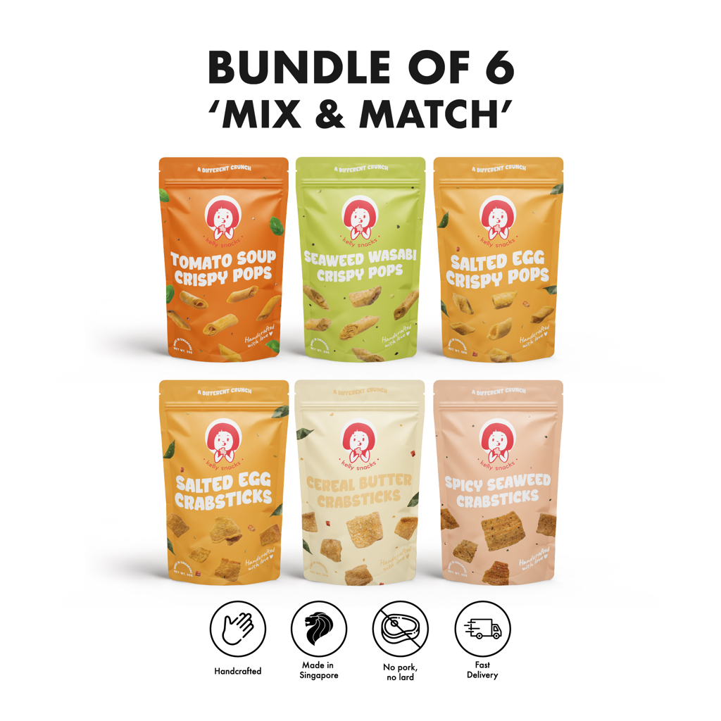 [Bundle of 6] Kelly Snacks 'Mix & Match' | Shopee Singapore