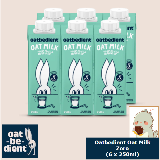 Oatbedient Oat Milk Zero 6 x 250ml - HALAL | Shopee Singapore