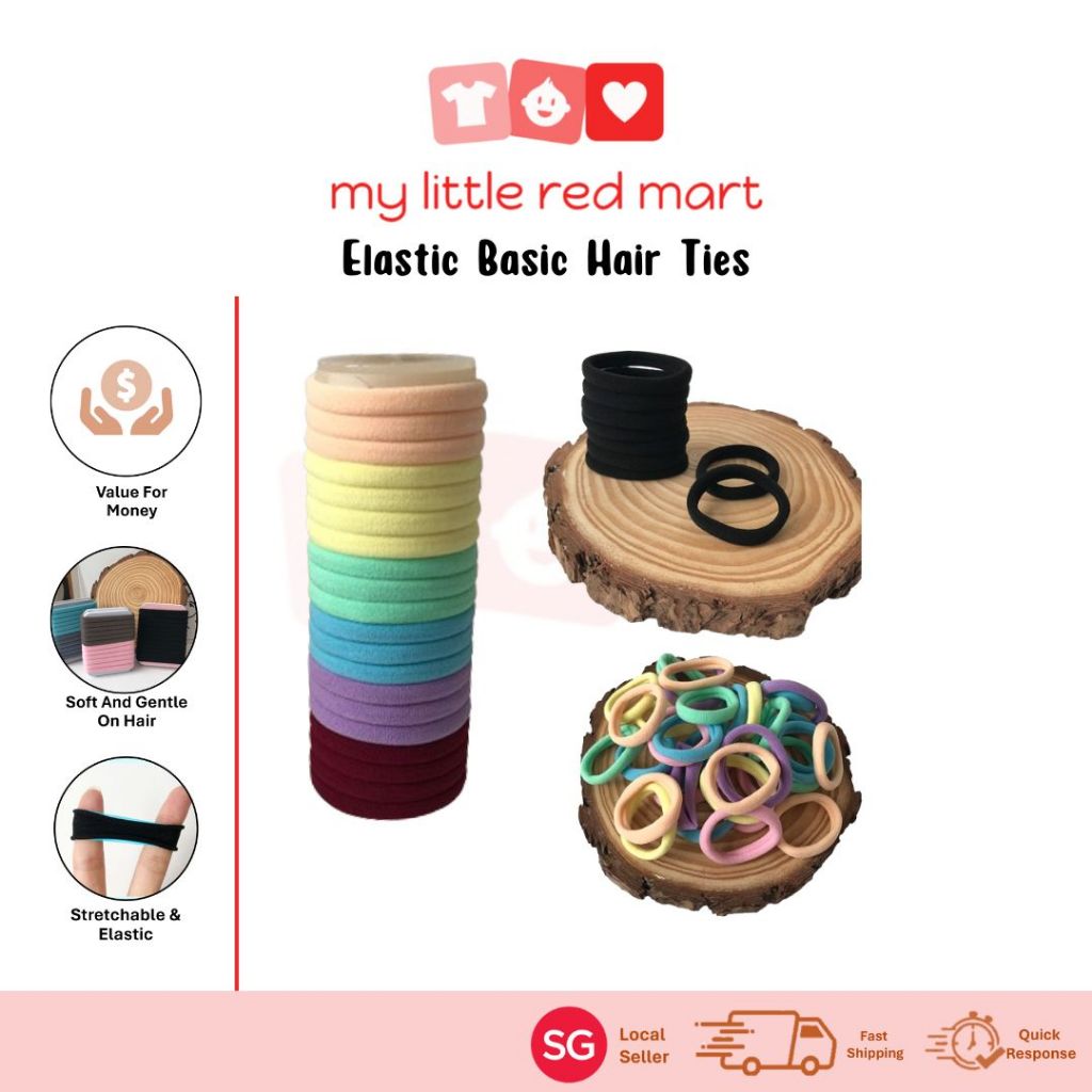 12PCs Elastic Soft Basic Hair Tie Hair Band | Shopee Singapore
