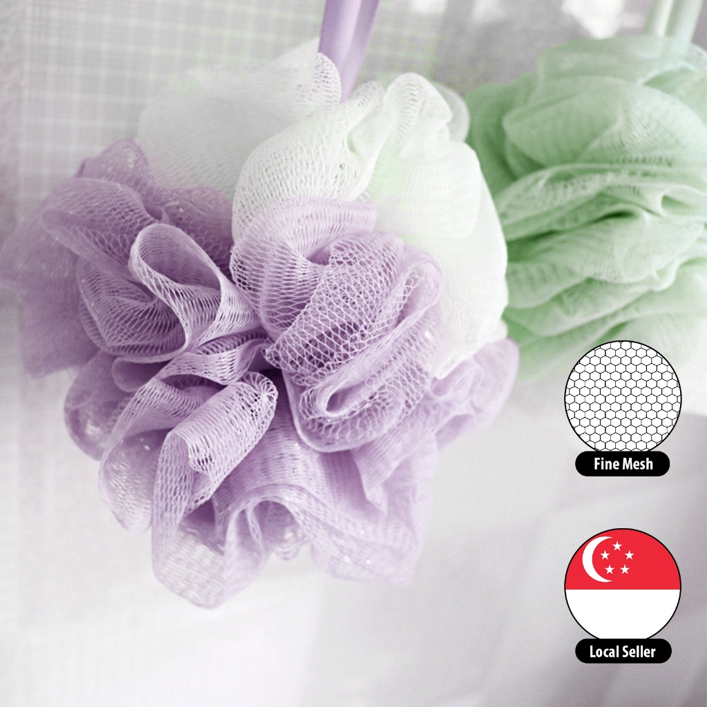[ SG Ready Stock]Shower Bath Balls Mesh Soft Puff Bathroom Accessories ...