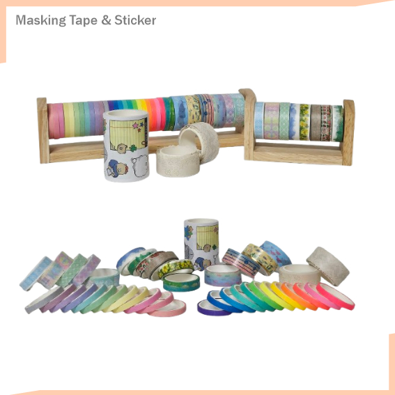 Daiso Korea Masking Tape (lace, pastel, fluorescence, pattern, Nature ...