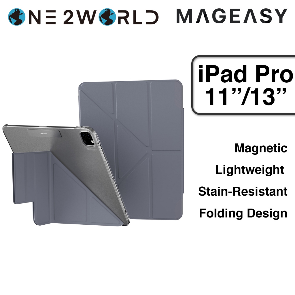 MagEasy Facet Folding Folio Case for iPad Pro 11inch and 13inch (2024 ...