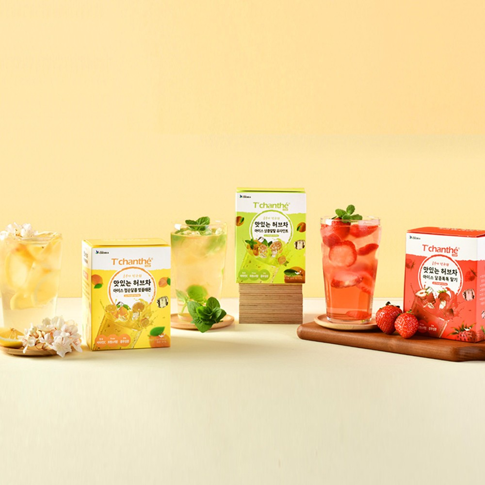 [Tchanthe] Korean Tea Delicious Herbal Ice Tea Strawberry / Yuja Mint ...