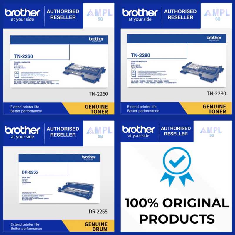Genuine Brother TN-2260 2260 TN2260 Toner / TN-2280 2280 TN2280 Toner ...
