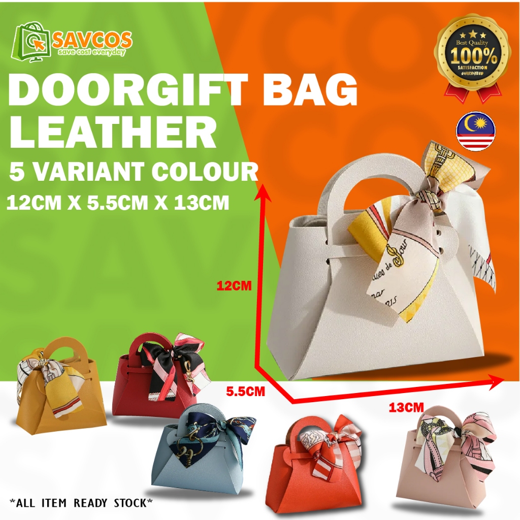 SAVCOS European Style Leather Gift Bag Door Gift Bag Goodies Bag ...
