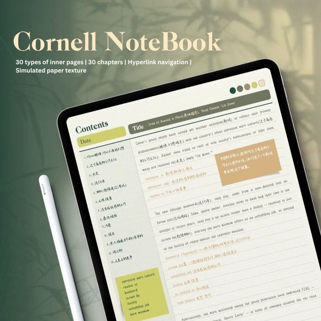 PDF Notebook Planner, iPad Notebook, Notability Planner, Goodnotes ...