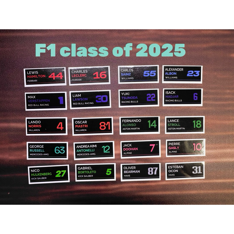 🔥2025🔥[CHEAPEST] F1 stickers Formula 1 driver's name and team f1 ...