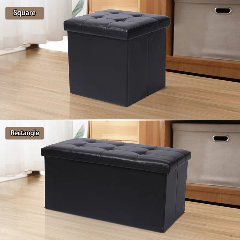 Storage Stool box Leather Sofa Storage Box Large Sofa Chair Bench Seat ...