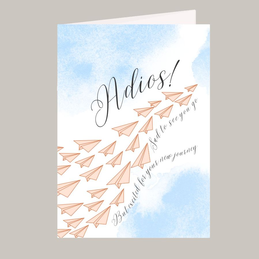 Farewell Card For Colleague/ Boss Friend Coworker Large Card Gift Card ...