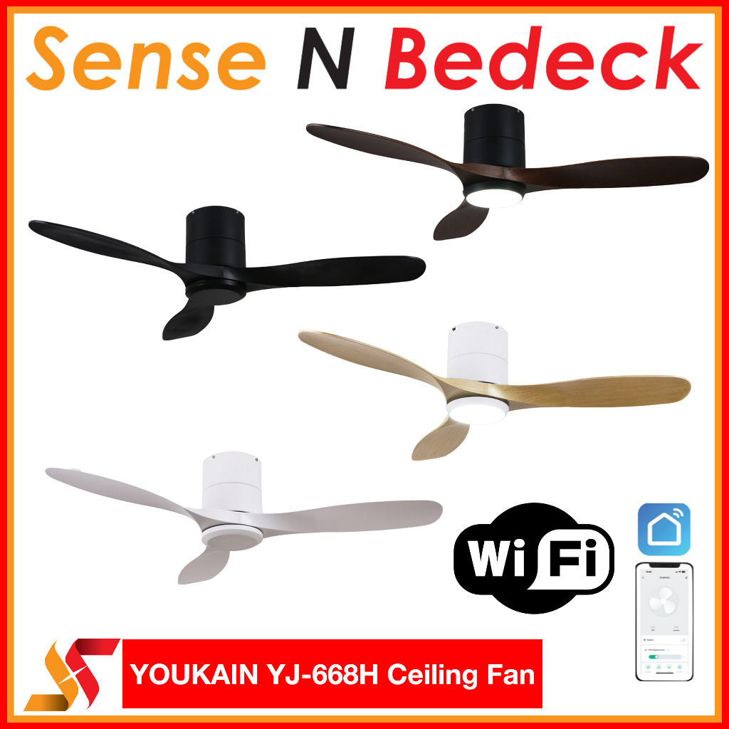 YOUKAIN Optimum YJ-688H (46"/52") DC Ceiling Fan with WIFI/Smart ...