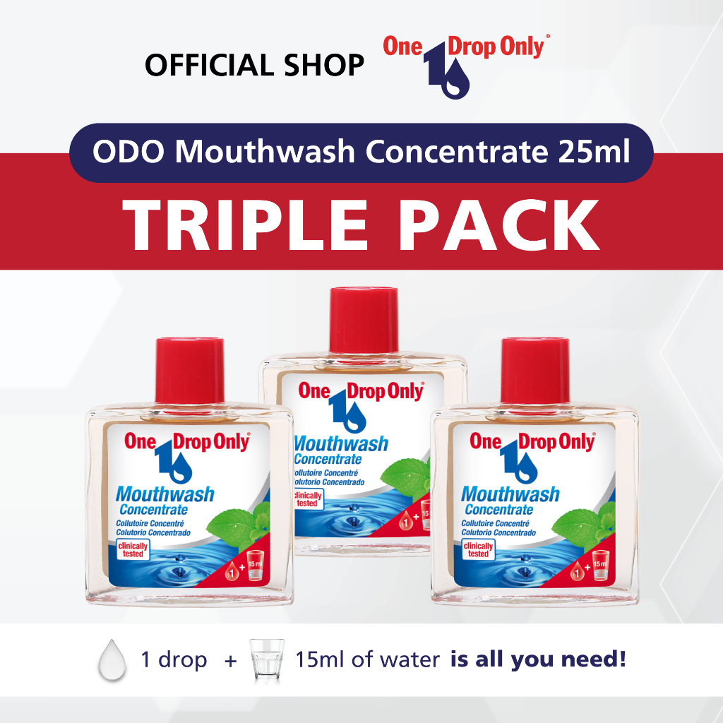 One Drop Only Mouthwash Concentrate 25ml [Triple Pack] | Shopee Singapore