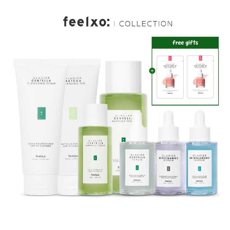 feelxo Glacier Skincare Collection/Cleanser Ampoule Toner Serum ...
