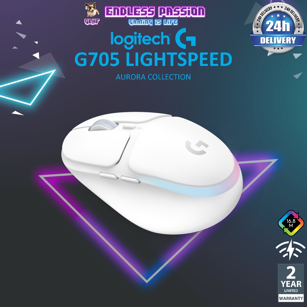 Logitech G705 Lightspeed Wireless Gaming Mouse - Aurora Collection ...