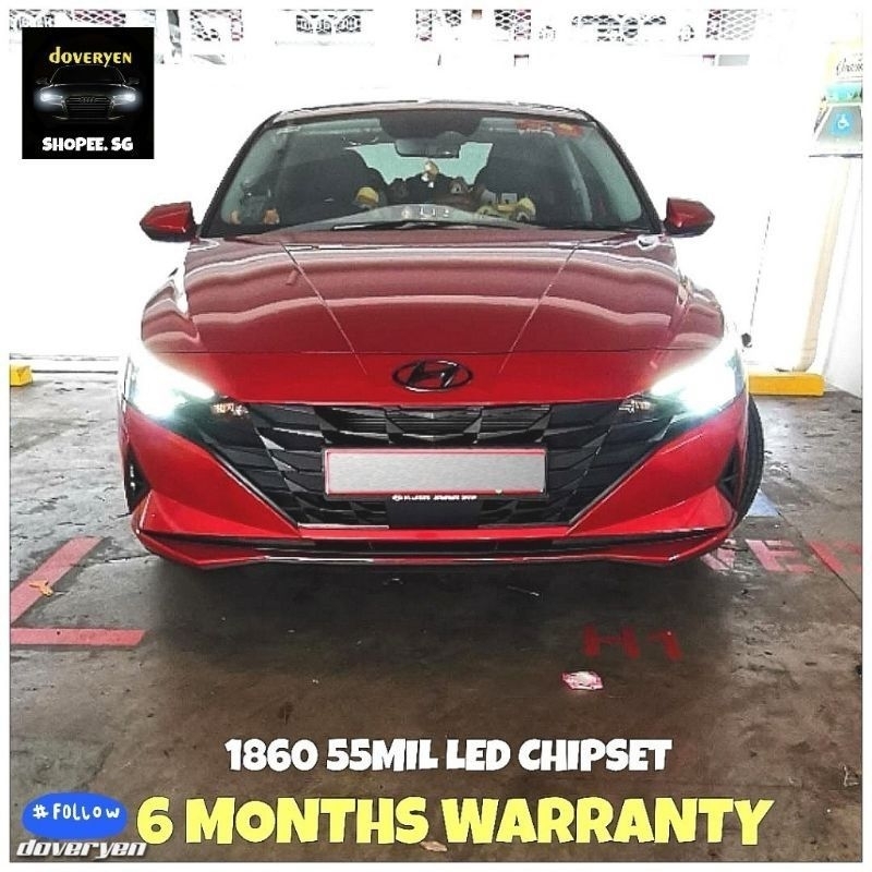 Hyundai Avante CN7 -💡6500k White LED Headlight Bulb⭐Error Free 9012 ...