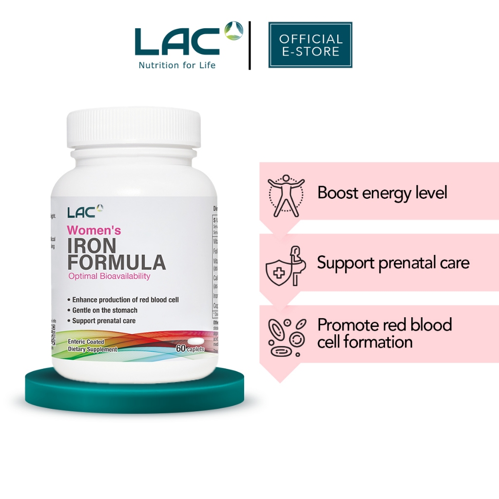 [LAC WOMEN'S] Iron Formula (60 caplets) | Shopee Singapore