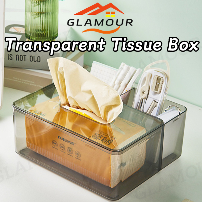 [SG] Acrylic Tissue Box Holder Small Tissue Box Transparent Tissue Box ...