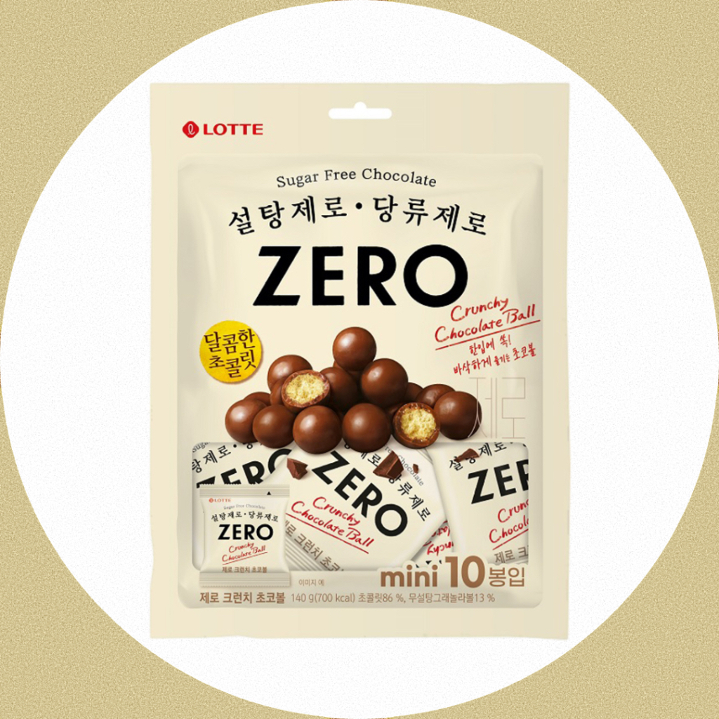 [LOTTE] Zero Sugar Free Crunchy Chocolate Ball (34g / 140g) | Shopee ...