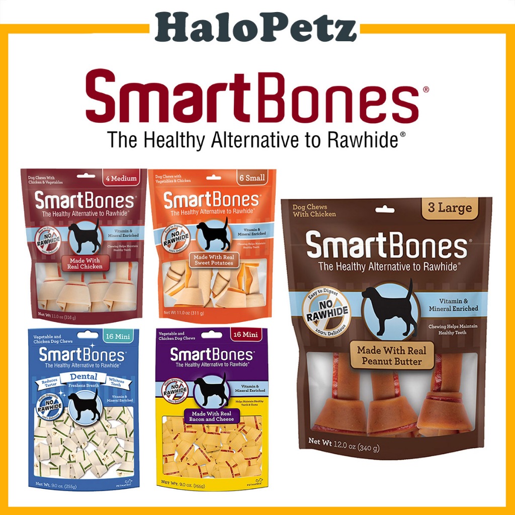 Smartbones Classic Bone Chew - Chicken, Bacon Cheese, Peanut Butter ...