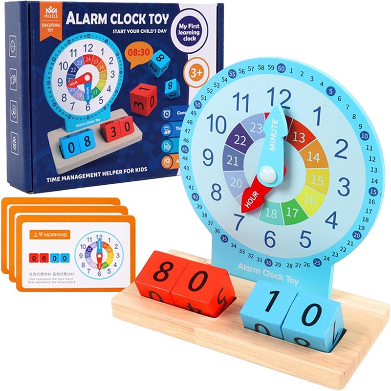 🌟 SG LOCAL STOCK 🌟 Alarm Clock Toy Kids First Learning Analog Clocks ...