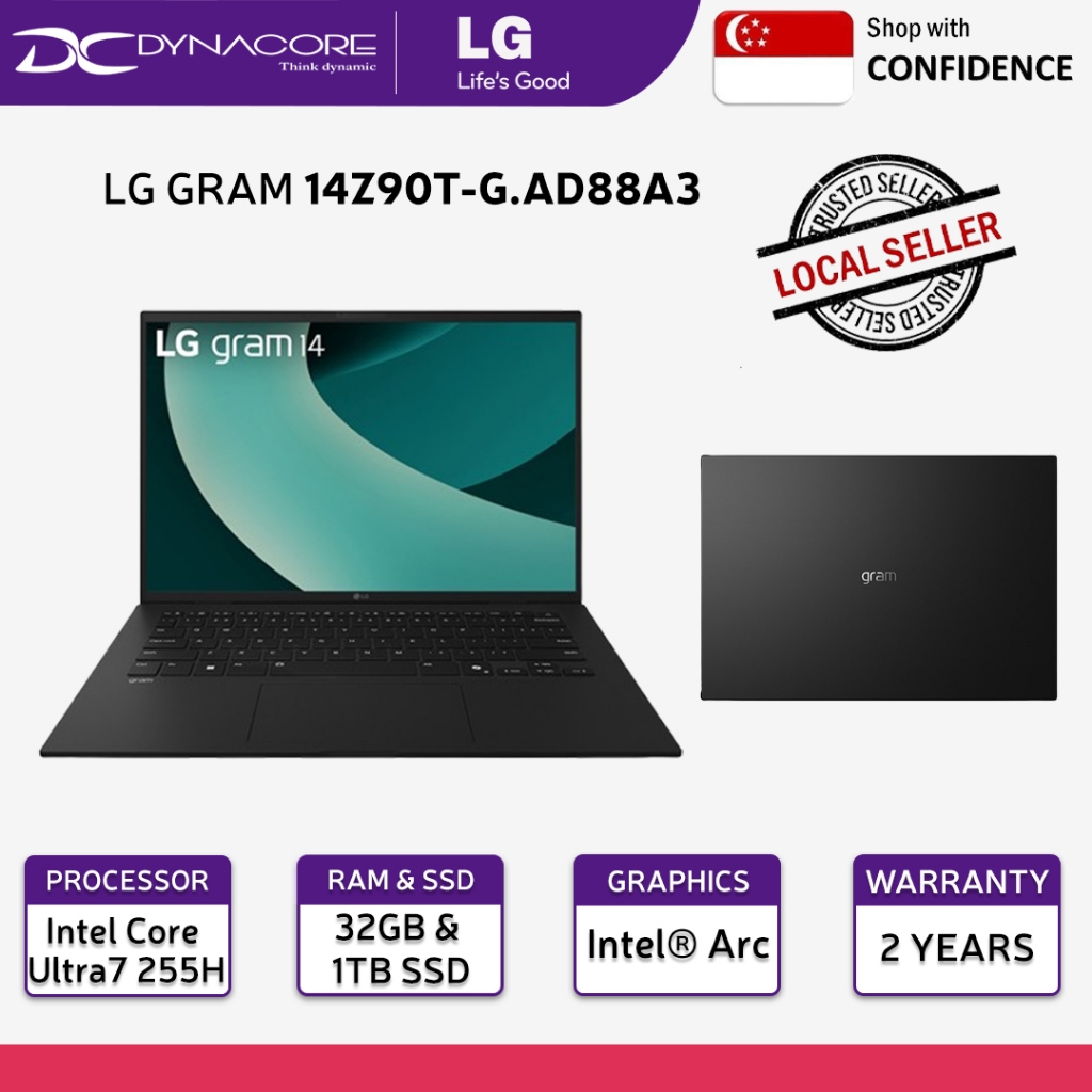 LG GRAM 14Z90T-G.AD88A3 (Intel® Core™ Ultra7 255H/ 32GB/ 1TB SSD/ 14 ...