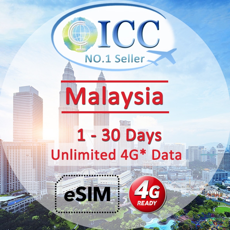 ICC_eSIM Malaysia 1-30 Days Unlimited 4G* Data SIM/Malaysia eSIM/No daily limit | Shopee Singapore