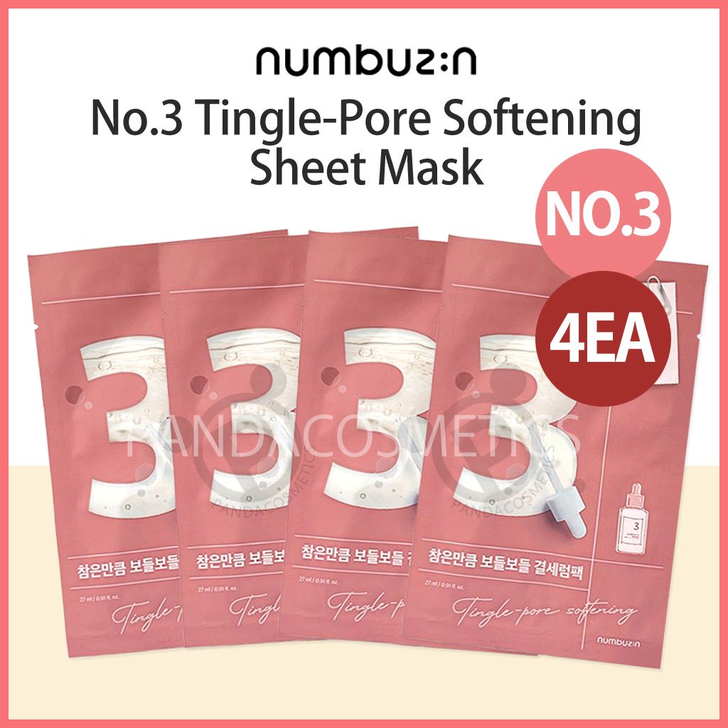 [NUMBUZIN] numbuzin No.3 Tingle-Pore Softening Sheet Mask (4ea ...