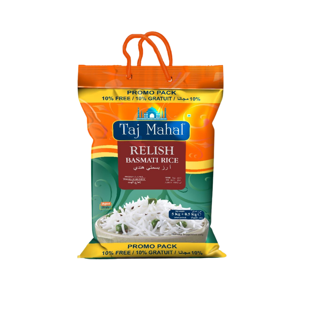 Taj Mahal Relish Supreme Quality Steam Basmati Rice (5kg +10% FREE ...