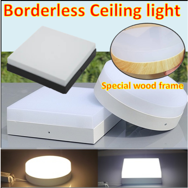 Black/ wood frame LED Borderless/ Frameless Full Expose surface mount ...