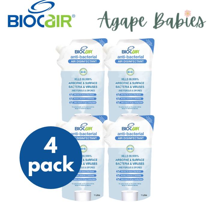 BioCair Anti-Bacterial Disinfectant Air Purifying Solution 1 Litre (4 ...