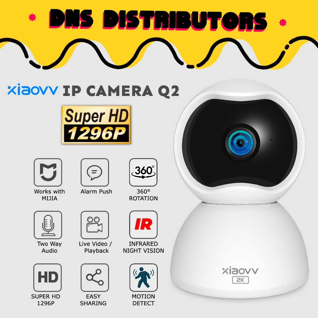 Xiaovv Q2 PTZ 2K Home Security CCTV WiFi IP Security Camera Night ...