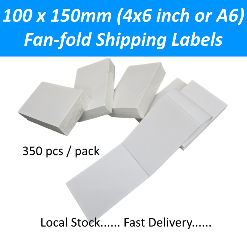 [Melpos] A6 Airway Bill Direct Thermal Label Sticker Fan fold zfold 150 ...