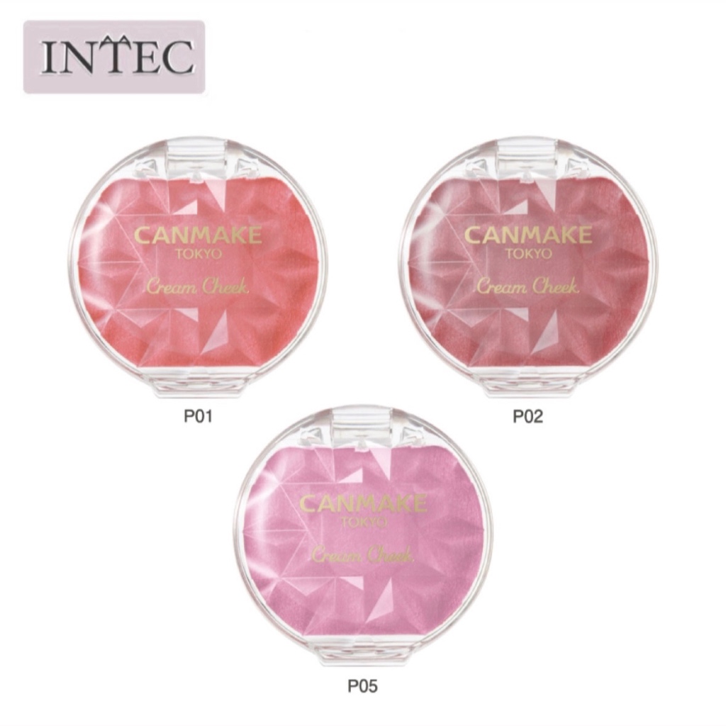 【Direct from Japan】CANMAKE TOKYO Cream Cheek Blush (Pearl Type)【P01】Peach Dazzle【P02】Rose Petal ...
