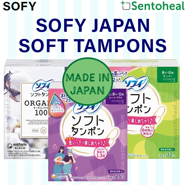 SOFY Charm Tampons/Organic Cotton 100% Soft Tampons from Japan - Jumbo ...