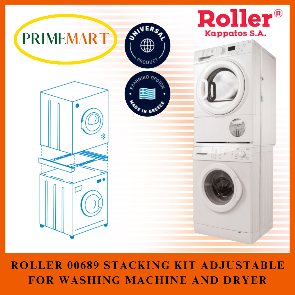 ROLLER 00689 STACKING KIT ADJUSTABLE FOR WASHING MACHINE AND DRYER ...